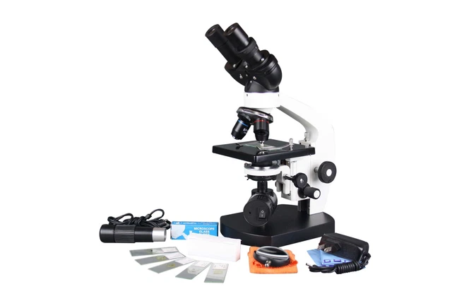 2500X BIOLOGY COMPOUND LED Microscope w USB Camera 100x Oil 3D Stage ...