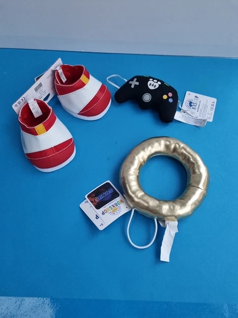 BUILD A BEAR Sonic The Hedgehog 3 Shoes Sonic Gold Ring Wristie ...
