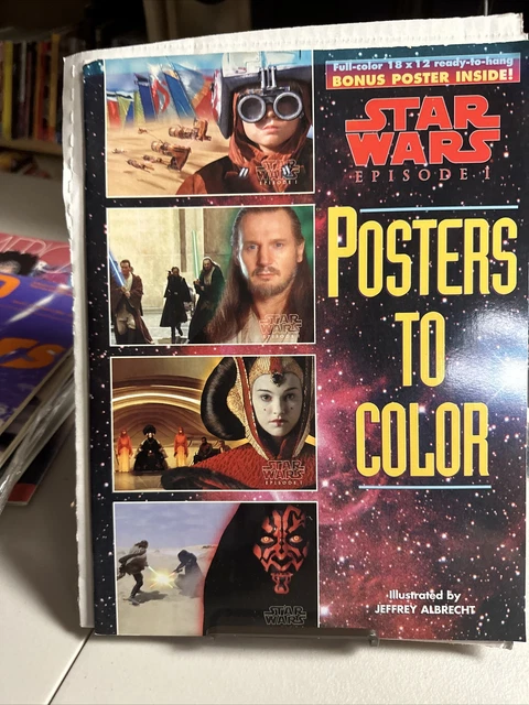 STAR WARS EPISODE I The Phantom Menace Posters To Color Coloring Book £ ...