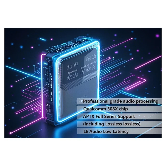 RICEVITORE TRASMETTITORE AUDIO Bluetooth 5.4 -LL//AD LC3 Auracast LE Adatta7552 EUR 27,40 ...