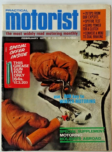 PRACTICAL MOTORIST FEB. 1971 Vintage Car Maintenance Magazine Mini 1275 ...