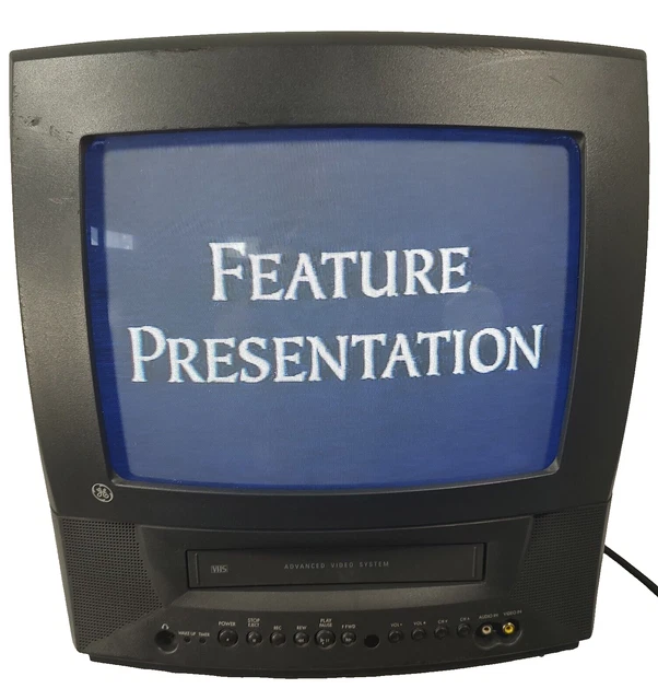 GE GENERAL ELECTRIC 13” 13TVR62 TV VCR VHS CRT Combo With Remote TESTED ...