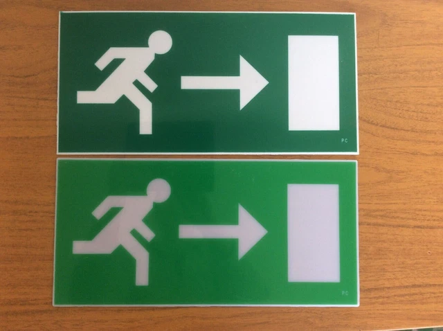 EMERGENCY LIGHT BOX Exit Legends, Health & Safety Signs, Plastic, 38.5 ...