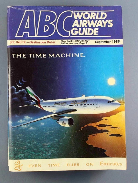ABC WORLD AIRWAYS Guide September 1988 Airline Timetable Part Two Blue ...