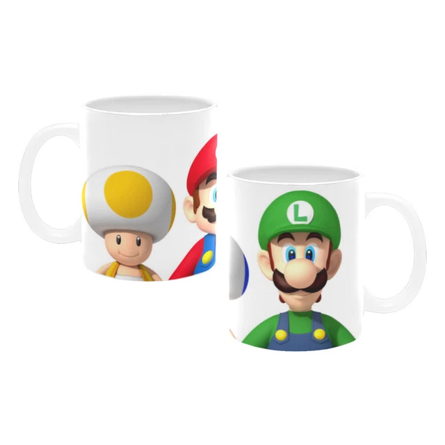 SUPER MARIO BROS Mario And Luigi Mug Mushrooms Gaming Tea Coffee Mug £9 ...