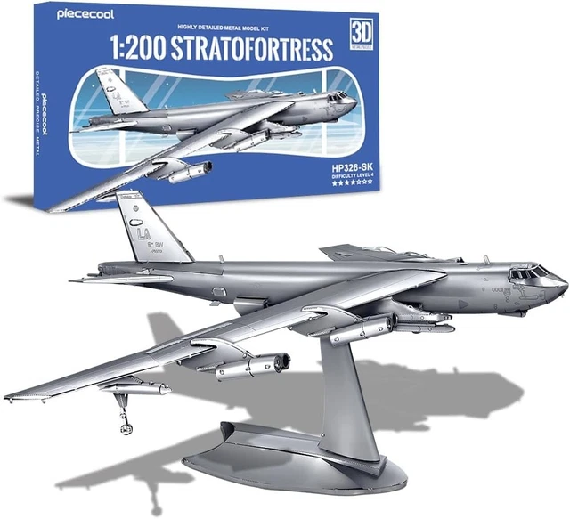 METAL 3D PUZZLE B-52 Stratofortress Bomber Model Kit – Stainless Steel ...