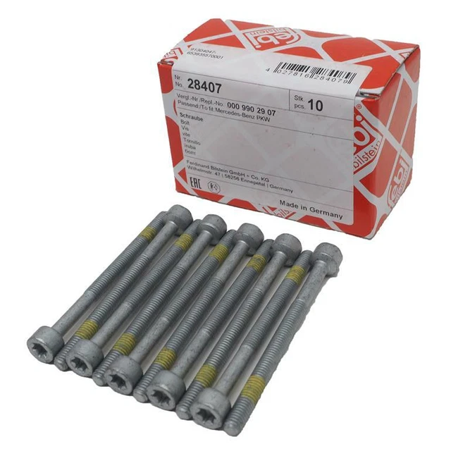 10 X FEBI Schraube Einspritzdüsenhalter 28407 für Mercedes Smart A-C-E ...