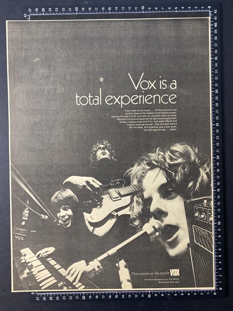 VOX AMPS - Total Experience - 1971 Advert Poster A3 Size L123 £11.99 ...