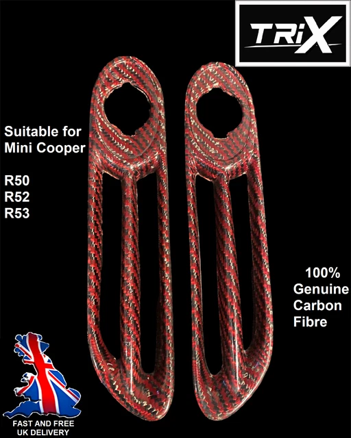 TRIX REAL DRY Carbon Fibre RED Mini Cooper S JCW GP Indicator Scuttle ...