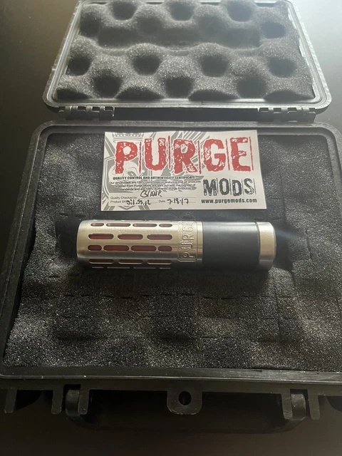 GENUINE PURGE MODS Silencer In Stainless Steel Mech Mod + Hand Signed ...