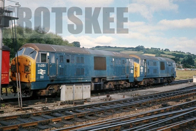 35MM SLIDE BR British Railways Diesel Loco Class 22 D6336 Exeter 1971 ...