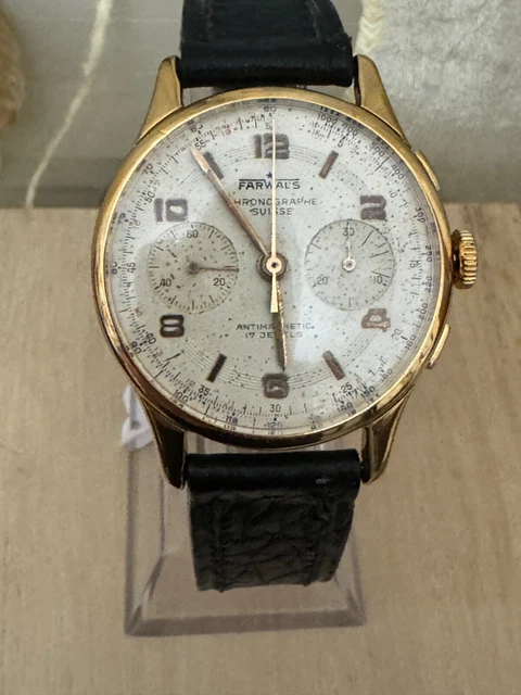 CRONOGRAFO &FARWAL'S& CALIBRO "LANDERON*51" G.F. 18Kt - VINTAGE - RARO ...