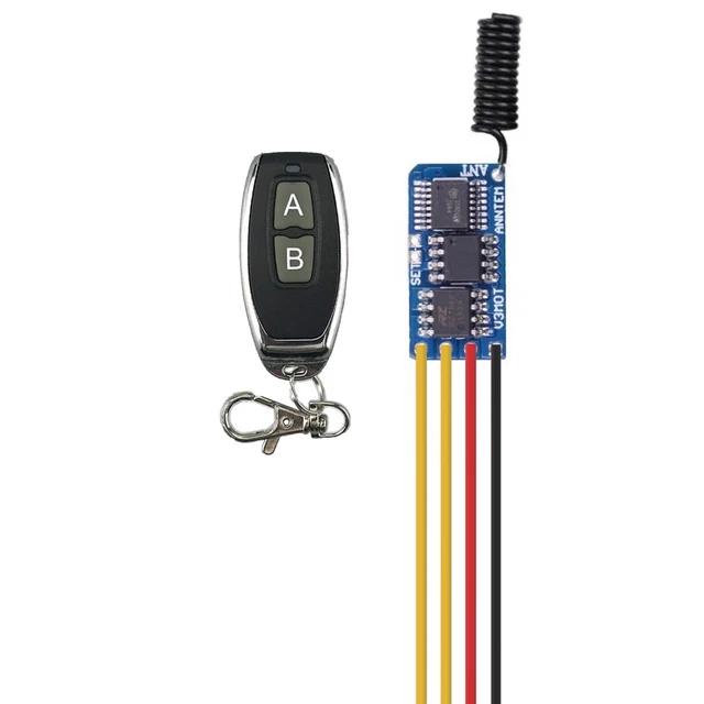 DC3.7-12V 433MHZ RF Wireless Receiver Remote Control Transmitter DIY ...