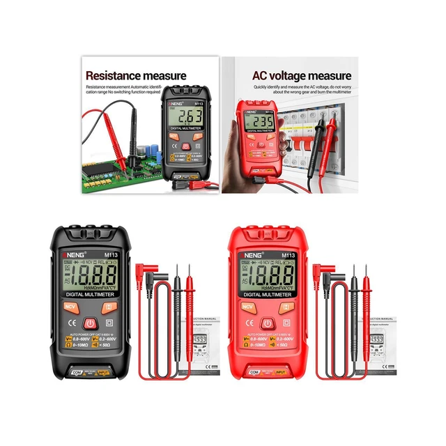 ELECTRICAL MULTIMETER ANTI-BURNED Resistance Tester Auto Power Off Test ...