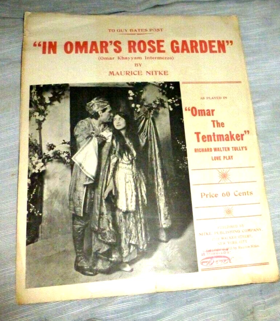 VINTAGE SHEET MUSIC Omar Khayyam Omars Rose Garden The Tent Maker M ...