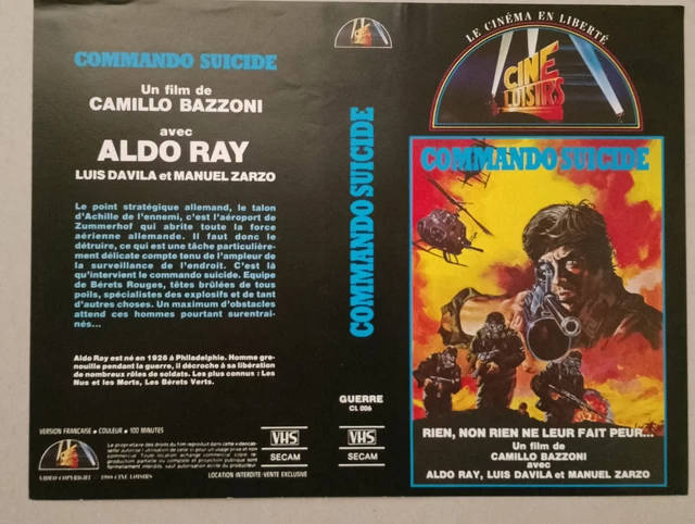 JAQUETTE VHS - Commando Suicide - Vhs Sleeve - Aldo Ray EUR 10,00 ...