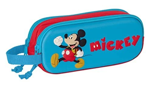 DOUBLE CARRY-ALL MICKEY Mouse Clubhouse 3D Red Blue 21 X 8 X 6 Cm NEW ...
