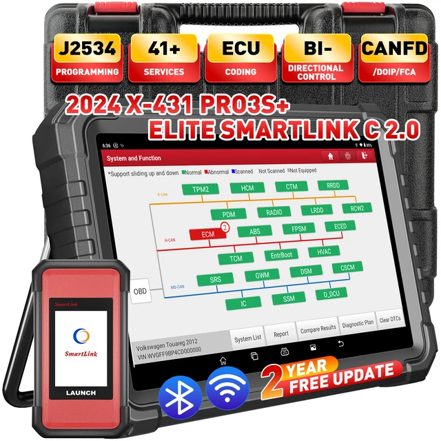 LAUNCH X431 PRO3S+ELITE PRO5 Car Diagnostic Tool J2534 Programming Coding CAN FD £1,069.64 ...