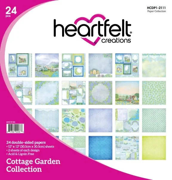 HEARTFELT CREATIONS 12”X 12” Paper Pad - Cottage Garden Collection $37. ...