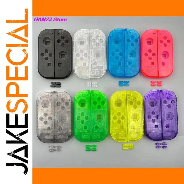 JAKESPECIAL – TRANSPARENT Switch OLED Controller Shell Set in 8 Colors ...