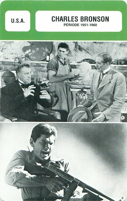 CHARLES BRONSON USA Période 1951-1960 ACTOR ACTEUR FICHE CINEMA EUR 4,99 - PicClick FR