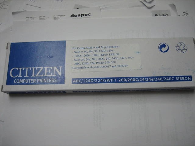 CITIZEN ORIGINAL RIBBON for citizen Swift 24/124/200/224/240 EUR 18,99 ...