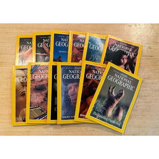 NATIONAL GEOGRAPHIC MAGAZINE Full Year 1998 Complete Set 12 Issues ...