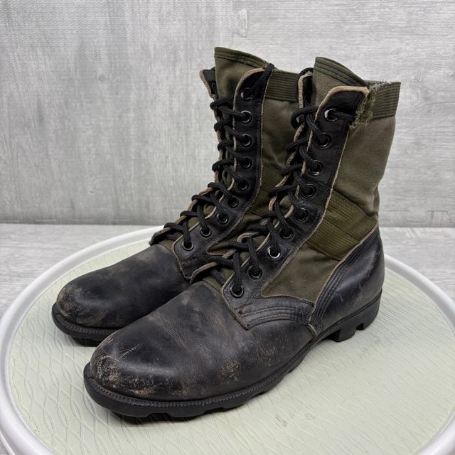 VINTAGE VIETNAM US Army Jungle Combat Boots Spike Protective Mens 9.5R ...