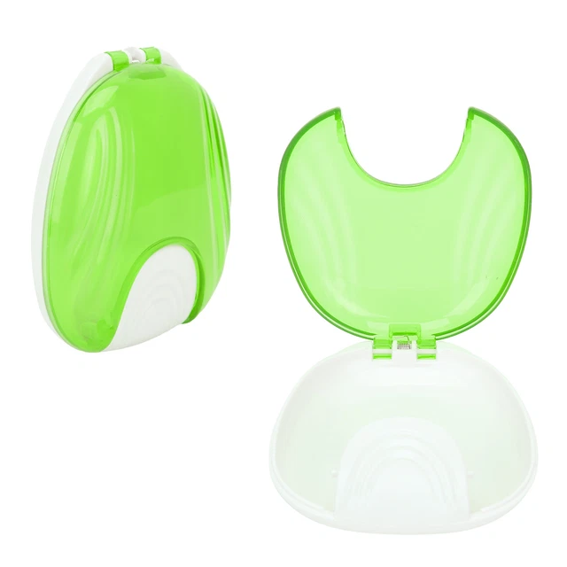 (LIGHT GREEN)ORTHODONTIC RETAINER Case Tooth Denture Container Denture ...