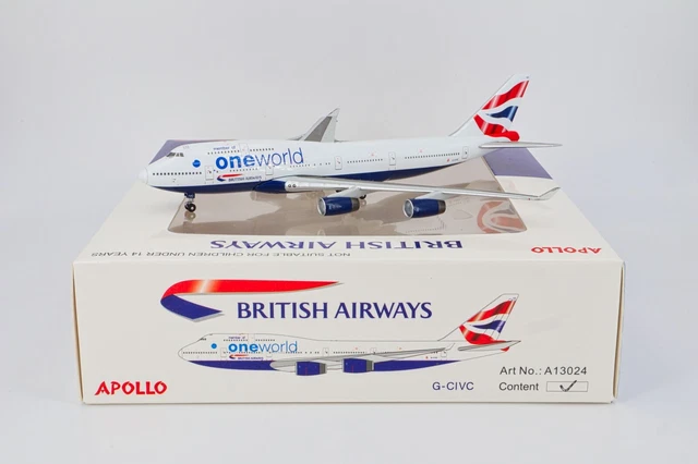APOLLO 400 BRITISH Airways Boeing 747-400 1/400 G-CIVC "OneWorld" EUR ...