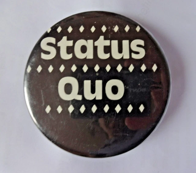 STATUS QUO BADGE (1980's) £2.50 - PicClick UK