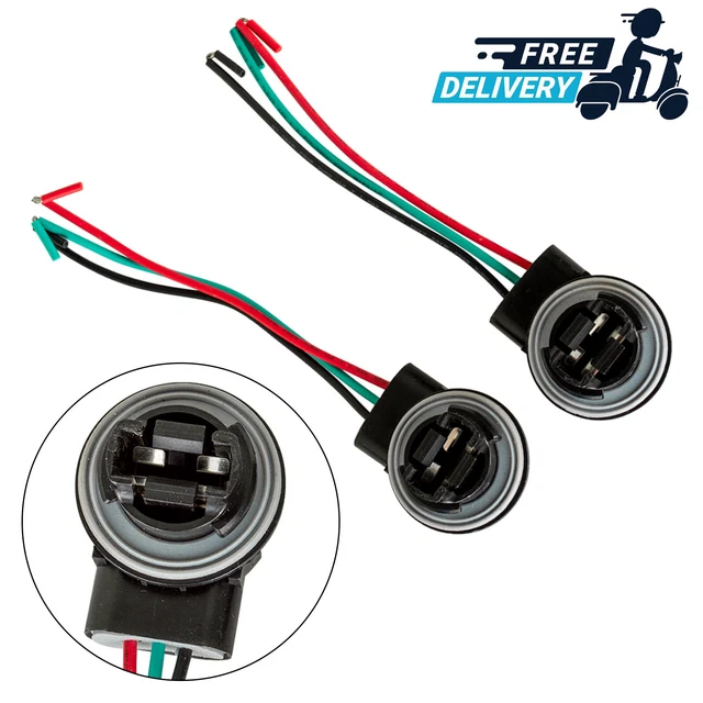 UNIVERSAL PIGTAIL WIRE Female Socket 3157 S Two Harness Front Turn ...