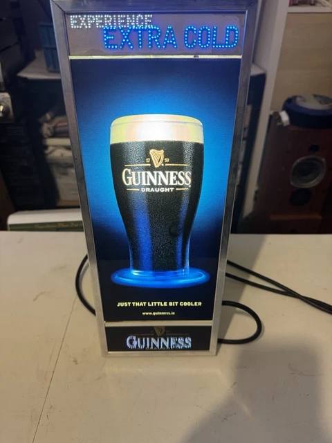 VINTAGE GUINNESS DRAUGHT Extra Cold Light Up Sign £146.28 - PicClick UK