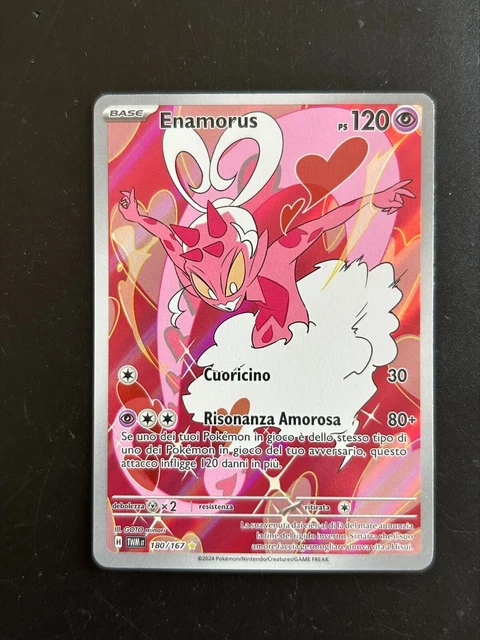CARTA POKÉMON ENAMORUS 180/167 Crepuscolo Mascherato Full Art Mint Ita ...