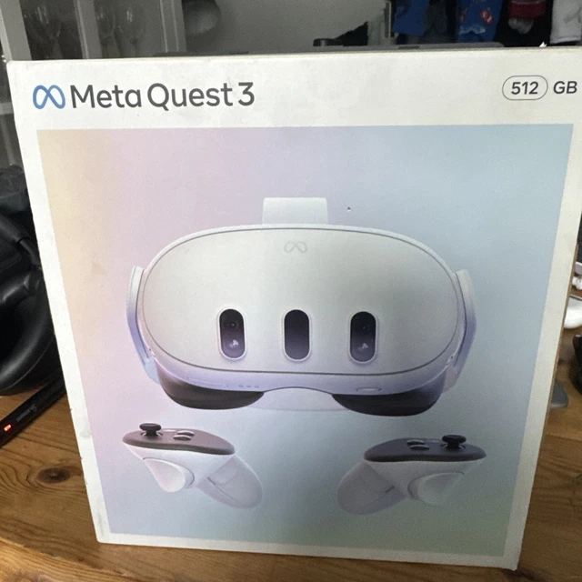 META QUEST 3 Virtual Reality Headset with Controllers 512GB Storage £ ...