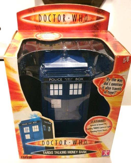 DOCTOR WHO: TARDIS Talking Money Bank, Ninth Dr & Rose, New - Sealed ...