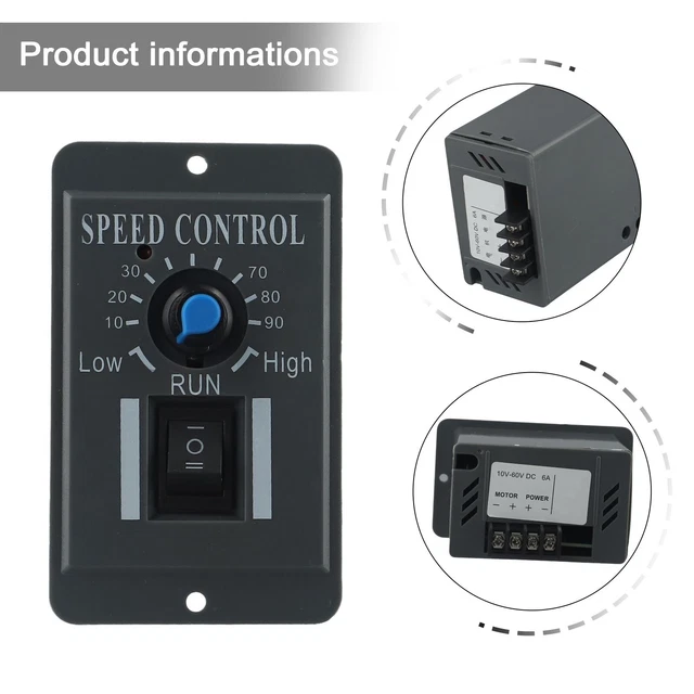 CHOOSE FROM DIFFERENT Speed Levels with Three Speed Switch for DC ...