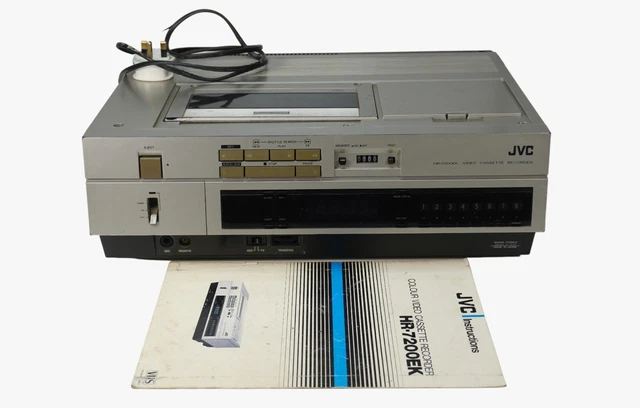 VINTAGE JVC HR-7200EK Top Loading VHS VCR Rare 1980's comes with manual ...