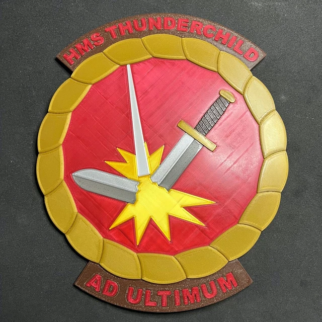 WAR OF THE Worlds HMS Thunderchild (1900) Ship's Badge Wall Plaque - 3D ...
