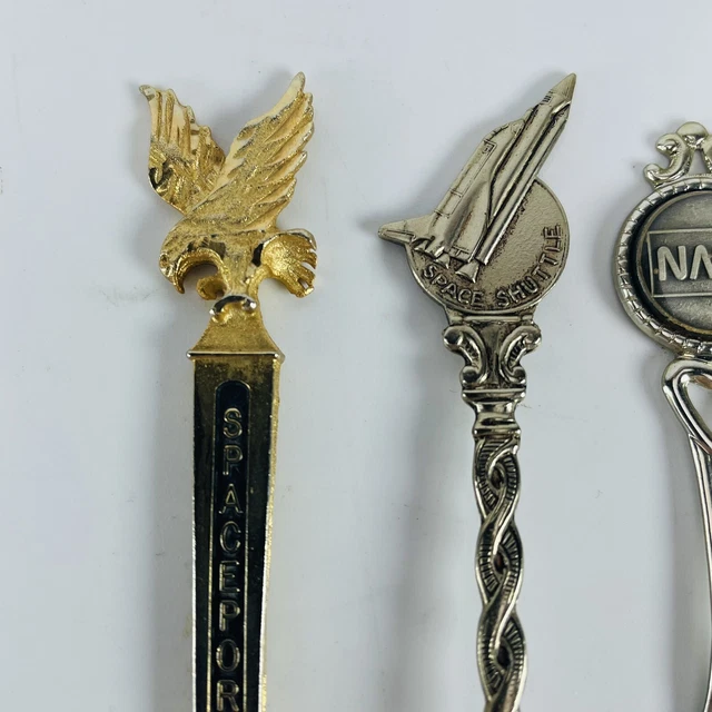 NASA SPACE SHUTTLE Souvenir Spoon LOT Collectible Spaceport Kennedy ...