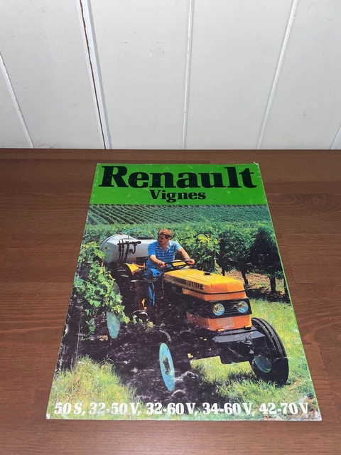 BROCHURE PROSPEKT PROSPECTUS TRACTEUR RENAULT VIGNE tractor-traktor-john deere EUR 9,99 ...