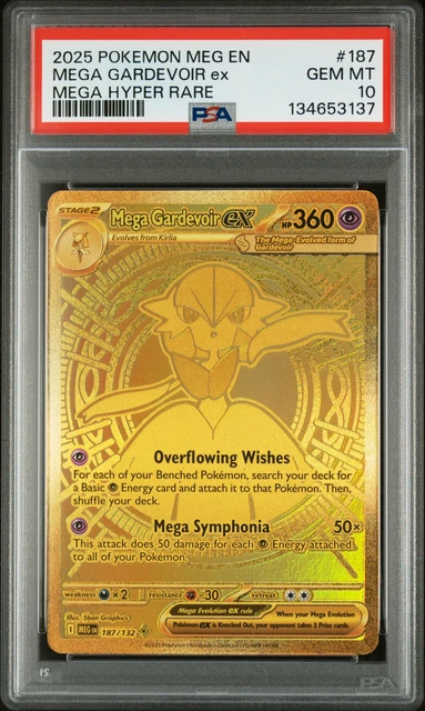2025 POKEMON MEG En-Mega Evolution Mega Hyper Rare #187 Mega Gardevoir ...