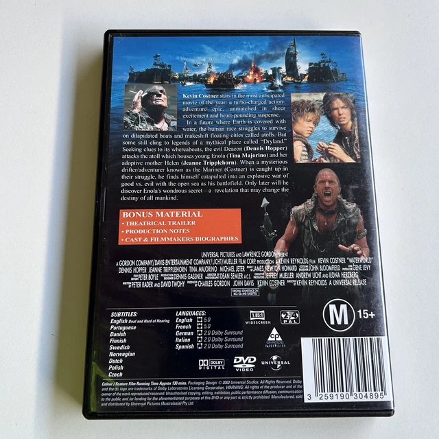 WATERWORLD DVD 1995 Post Apocalyptic Film Kevin Costner VGC Reg 2+4 ...