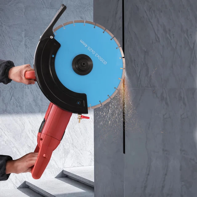 CUTTING MACHINE CIRCULAR Concrete Cut Off Saw Cutter Wet Dry Masonry ...