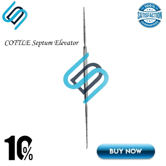 COTTLE SEPTUM ELEVATOR, 9", Double Ended, Blunt/Sharp 4.5 mm Wide ...