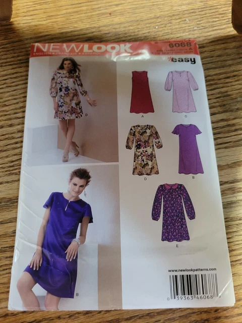 NEW LOOK SEWING Pattern 6068 Five Easy Dress Styles Plus Sizes 8 - 18 ...