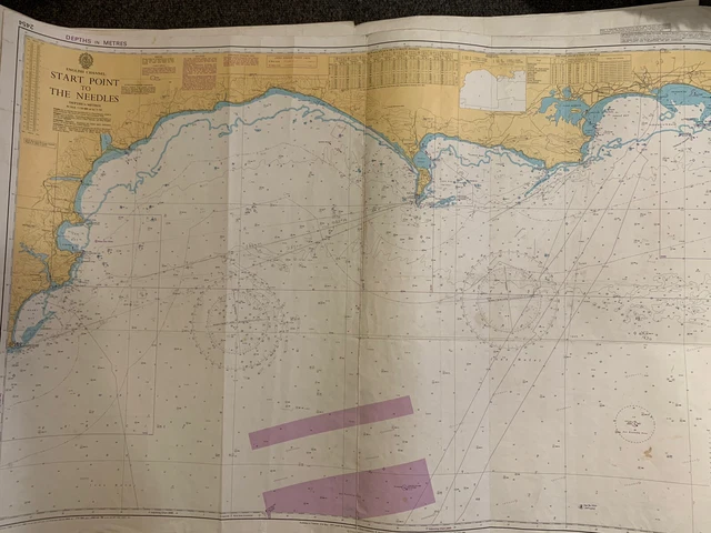 VINTAGE ADMIRALTY CHART START POINT TO THE NEEDLES Vintage Map 1980s ...