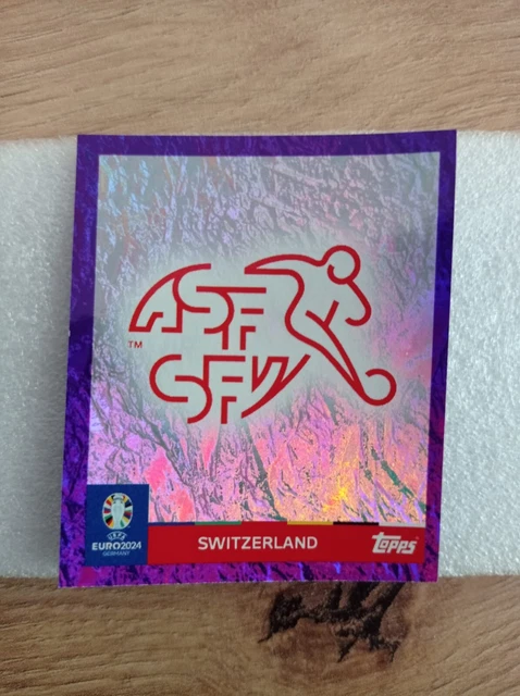 WAPPEN EMBLEM SCHWEIZ UEFA Euro 2024 Sticker LILA EUR 5,00 - PicClick IT