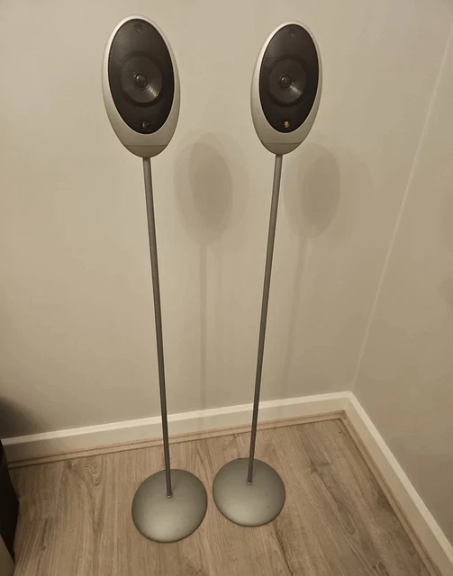 KEF EGG HTS1001 Surround Speakers With Stands £89.99 - PicClick UK