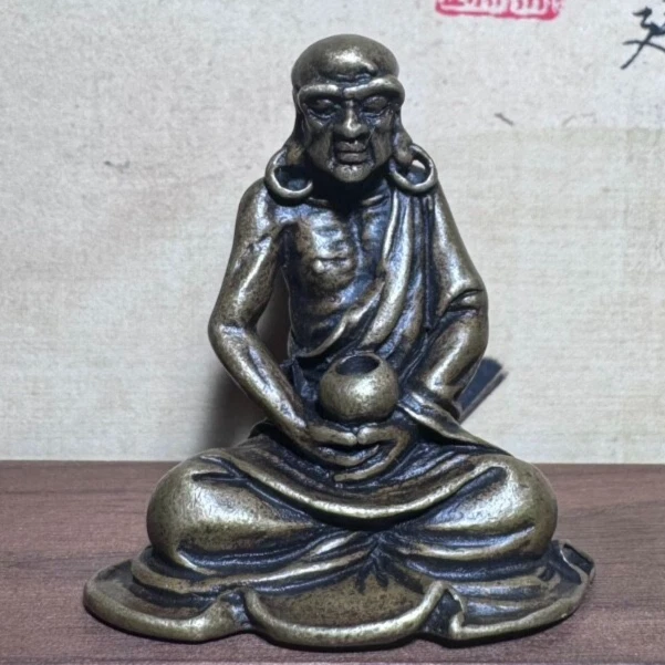 OLD ANCIENT CHINESE Buddhism Copper Sit still Arhat Figurines & Statues ...
